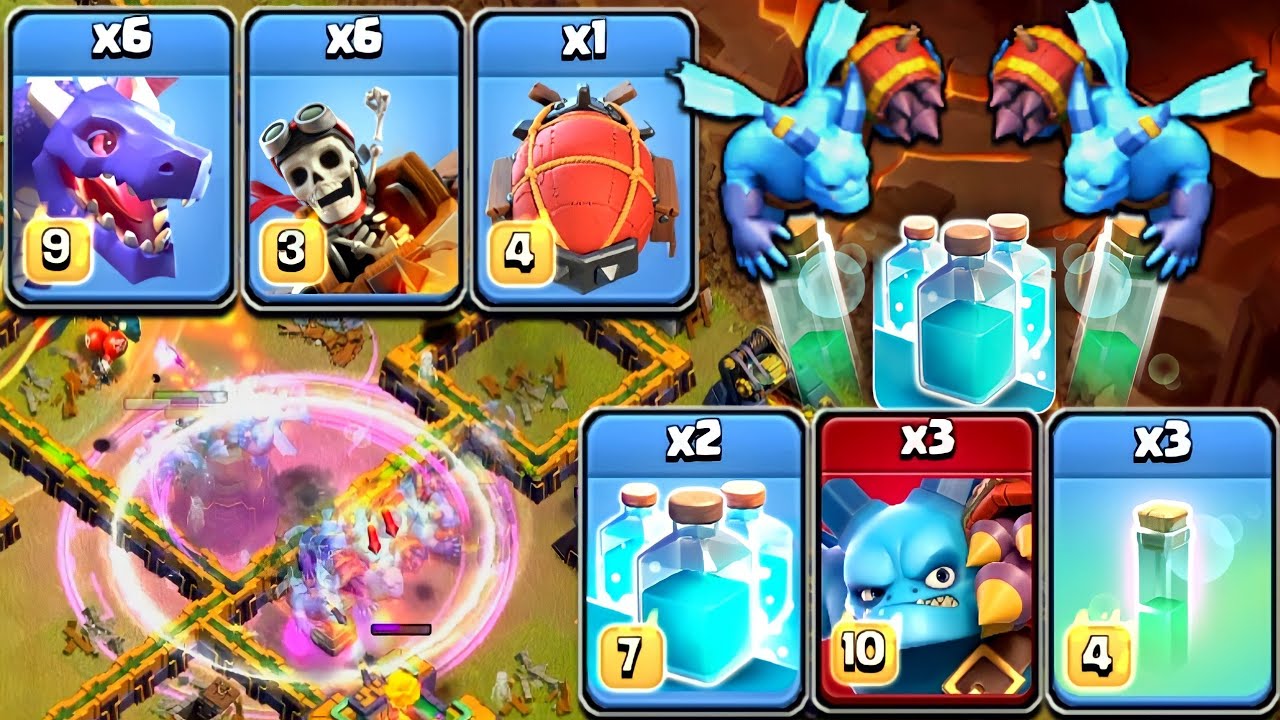 Super Minion Blimp Hydra Attacks Are Insane!! Best Th14 Attack Strategy ...