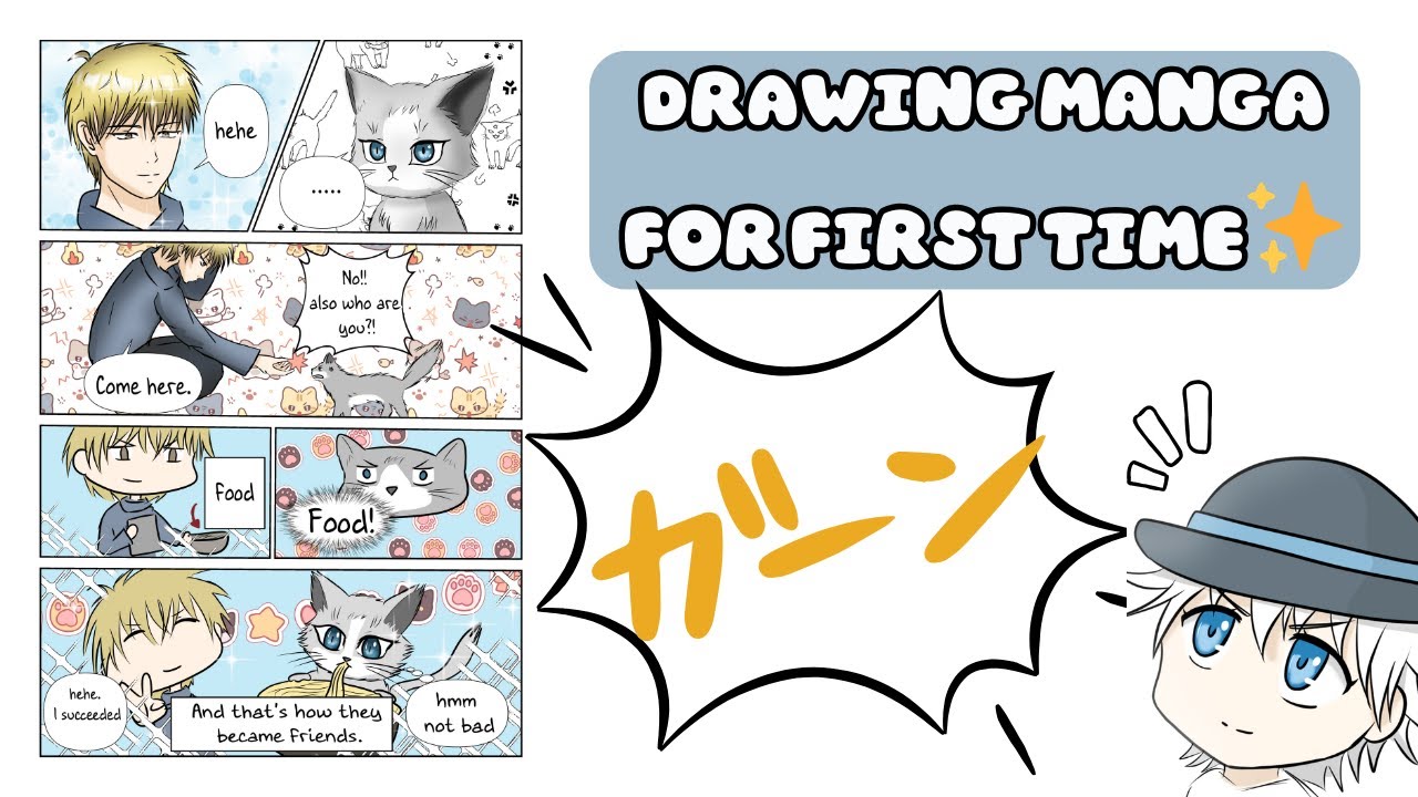 I tried to draw manga for first time! [speed paint] - YouTube