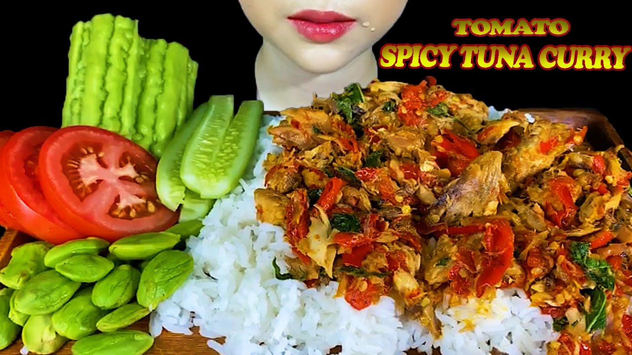 SPICY TUNA CURRY, RAW BITTER MELON, STINK BEANS, TOMATO, CUCUMBER - YouTube