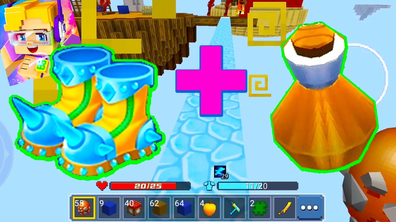 Blockman Go - ICE Shoes + Speed Potion in Bed Wars - YouTube