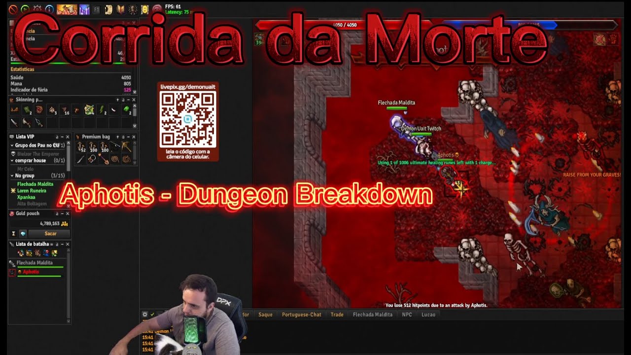 Aphotis - Dungeon Breakdown Medivia Online "BOSS DA CORRIDA DA MORTE ...