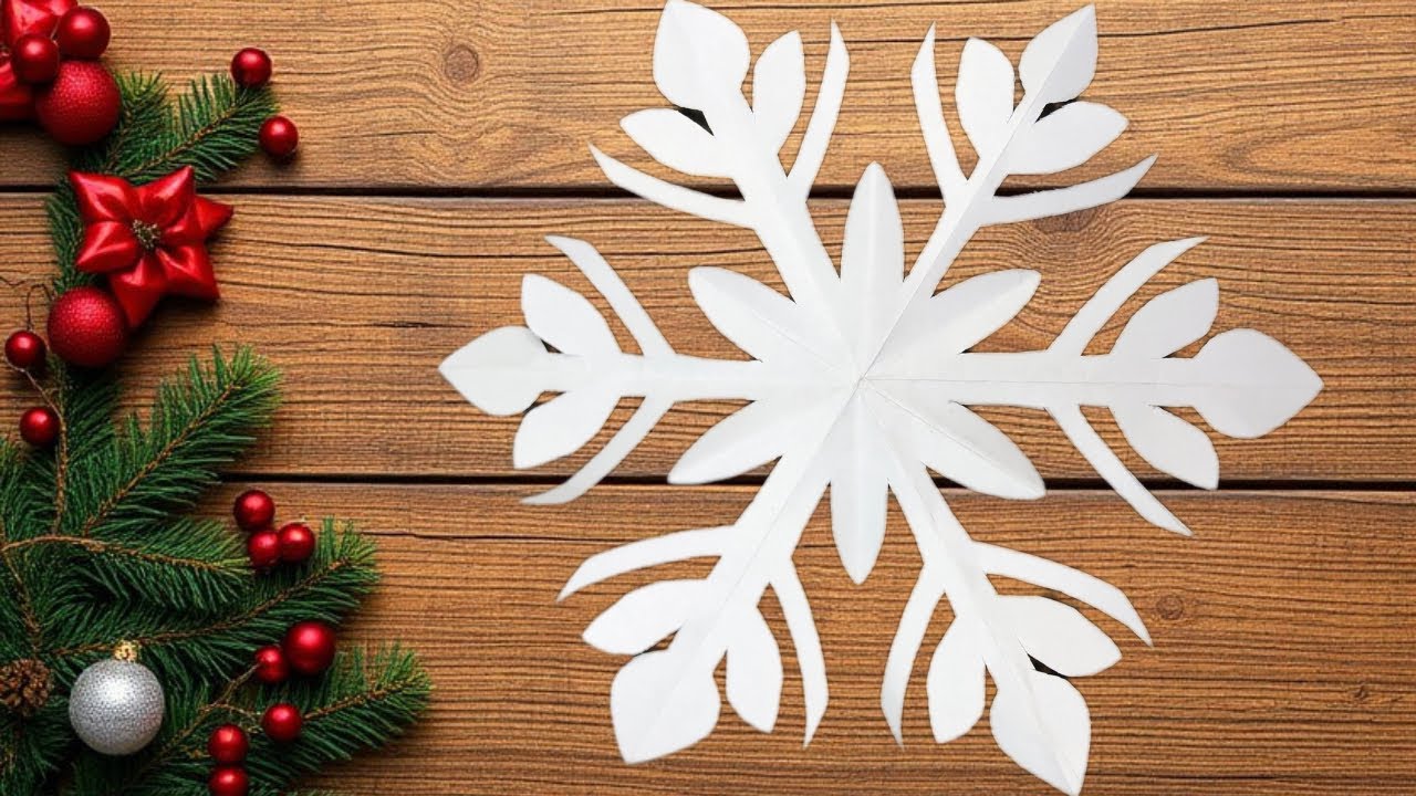 how to make an easy origami snowflakes ️ for Christmas decorations🎄 ...