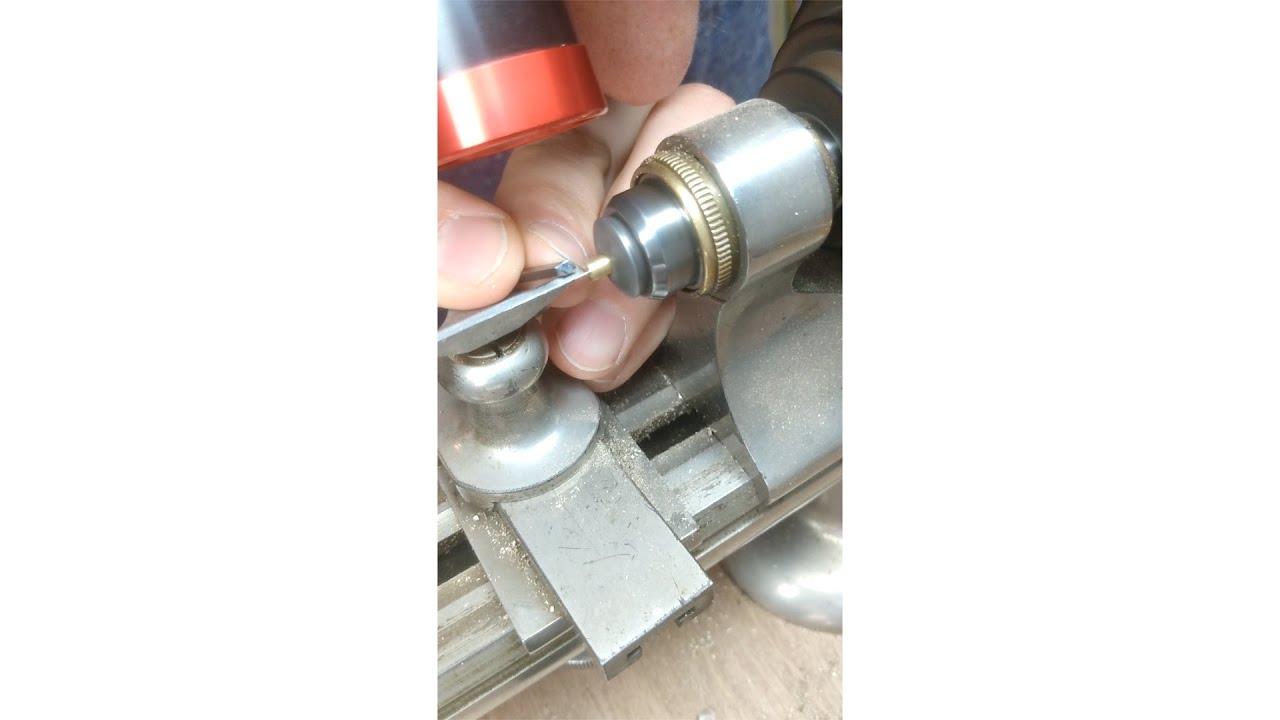 Making a new regulator pin in the watchmaker's lathe - YouTube
