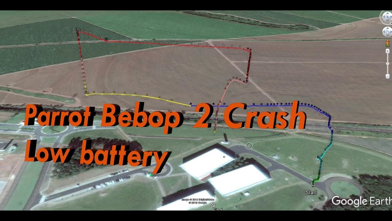 Drone Parrot Bebop 2 - Crash - Low battery flight - YouTube