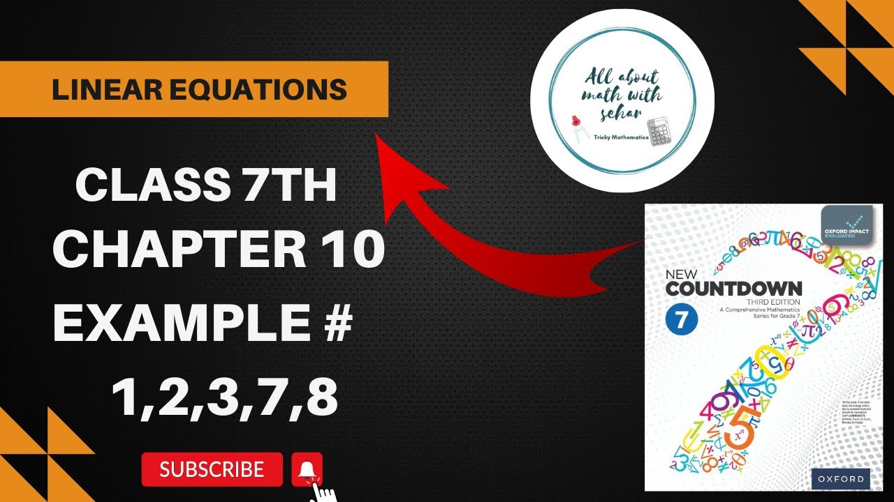 class 7th maths chapter 10 linear equations - YouTube