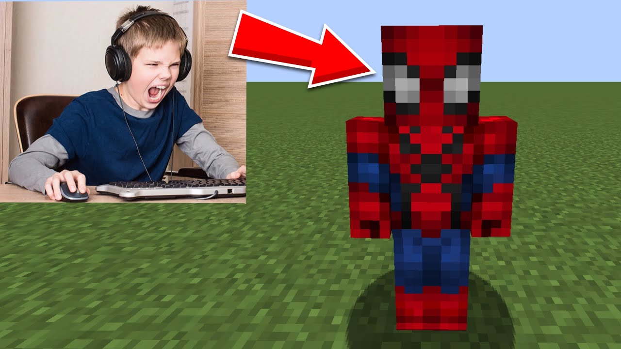 Minecraft MANHUNT ama ÖRÜMCEK ADAM YETENEKLERİ ile ARKADAŞIMI TROLLEDİM ...