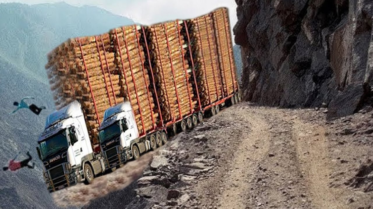 Dangerous Idiots Heavy Equipment Logging Wood Truck Operator |Heavy ...