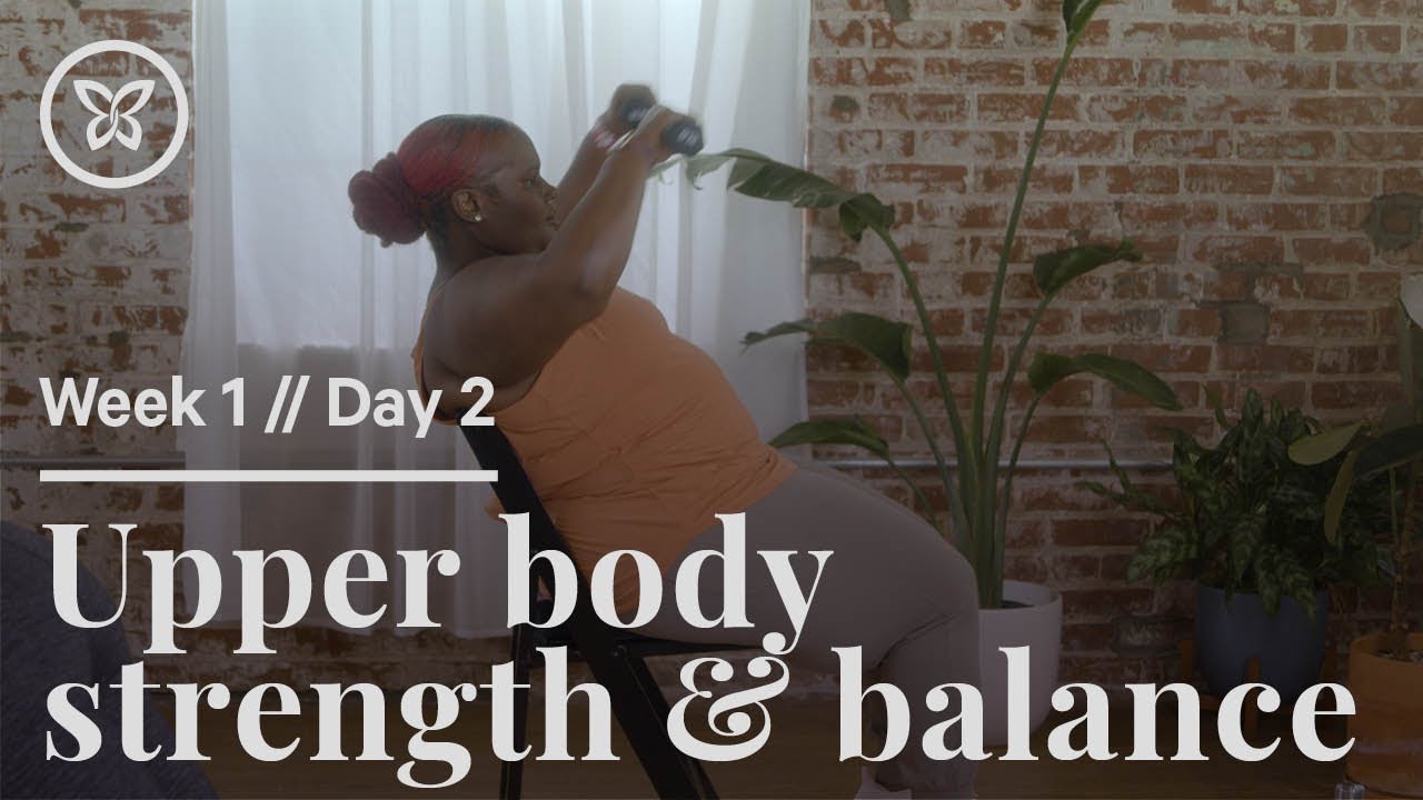 Week 1 | Day 2: Upper body strength & balance workout - YouTube