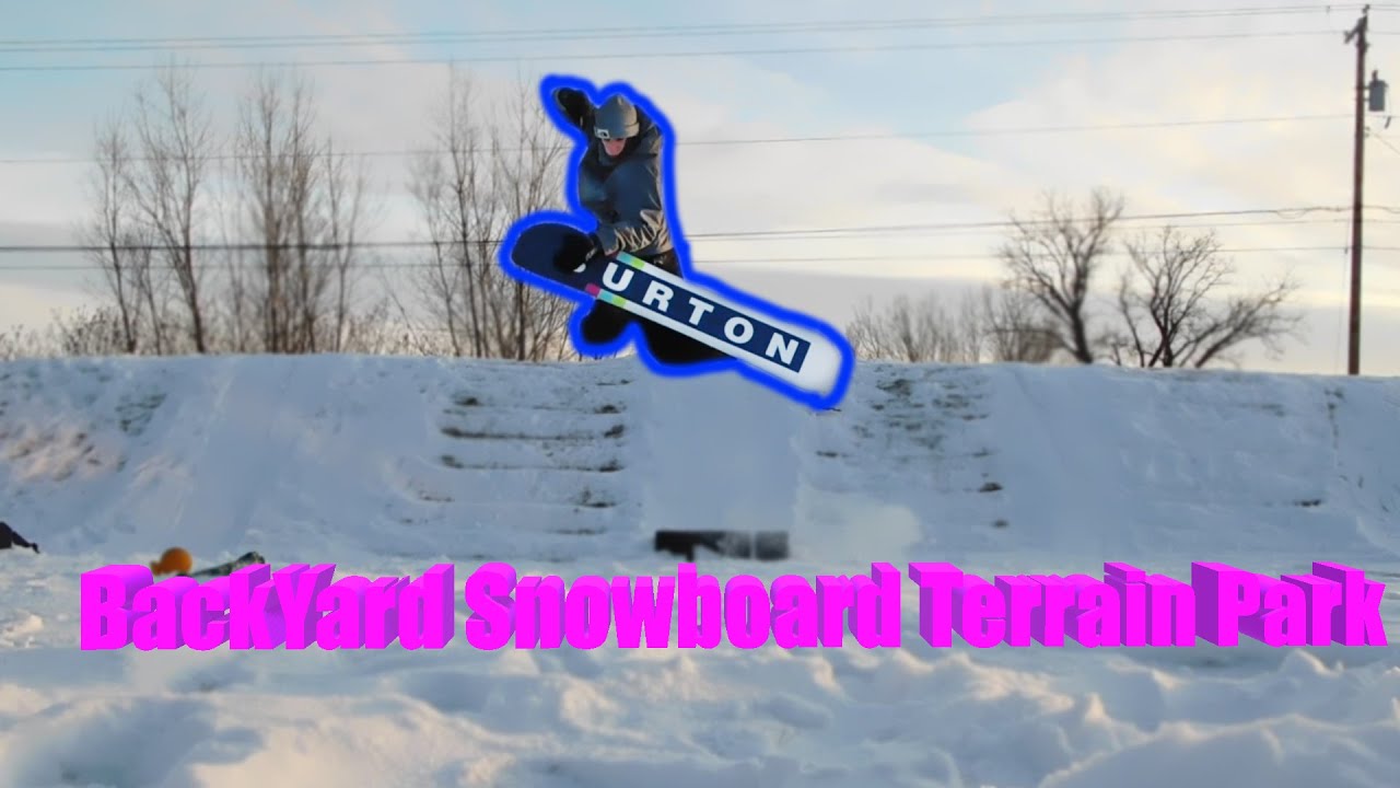 Backyard Snowboard Terrain Park Vlog - YouTube