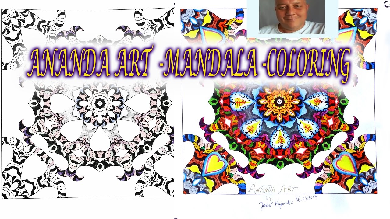 Ananda Art Mandala coloring 16march2017 - YouTube