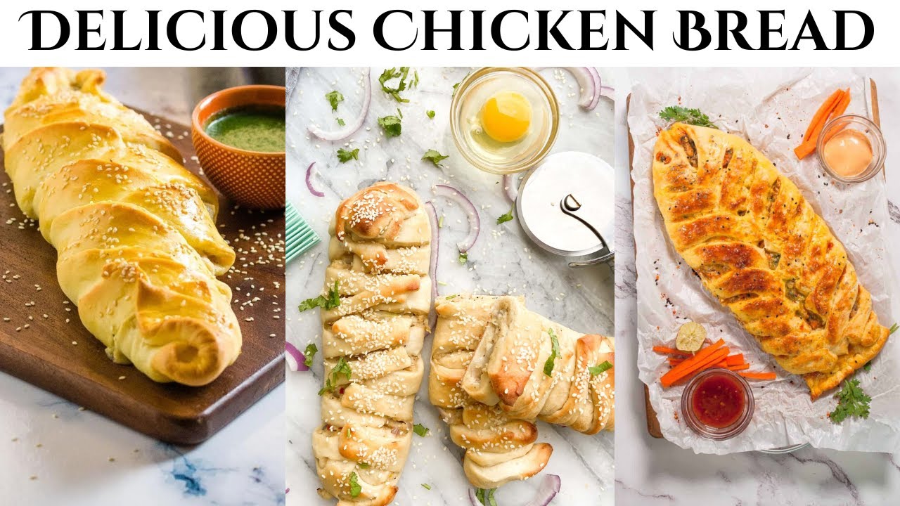 Delicious Chicken Bread | Creamy Chicken Bread | Homemade Stuffed ...