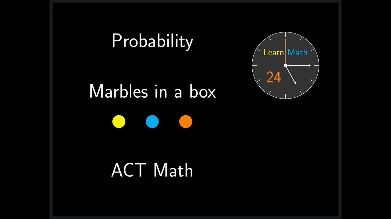 ACT Math - Probability 🎲 - solved quickly! - YouTube
