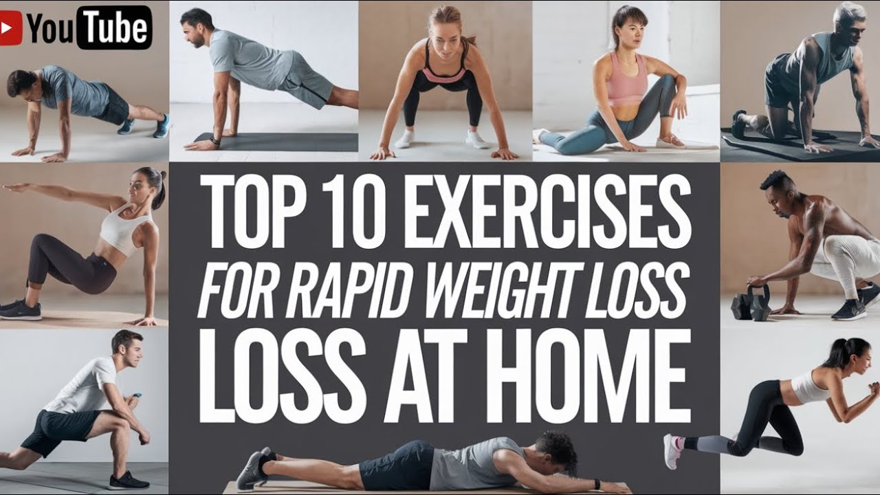 Top 10 Exercises for Rapid Weight Loss at Home" - YouTube