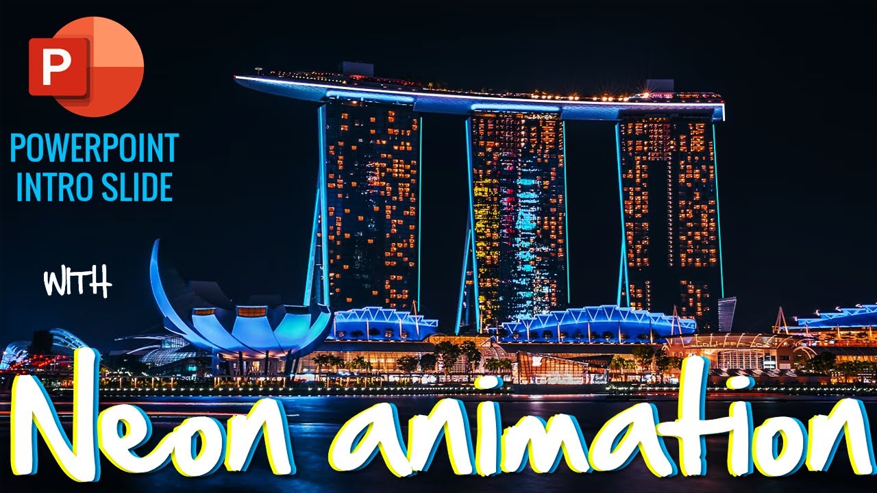 Animated PowerPoint Title Slide with Neon Effect | Free Template - YouTube