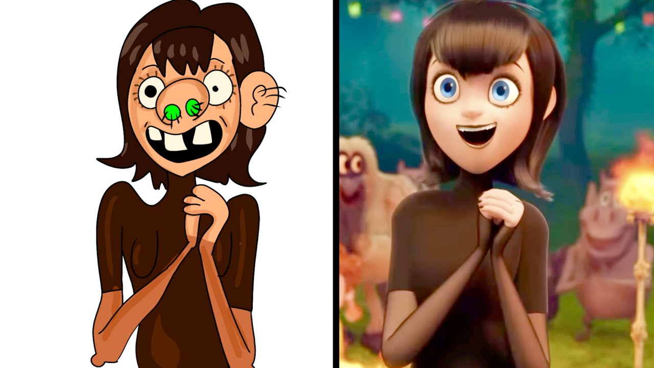 hotel transylvania mavis drawing meme 😄 try not to laugh 😂 - YouTube