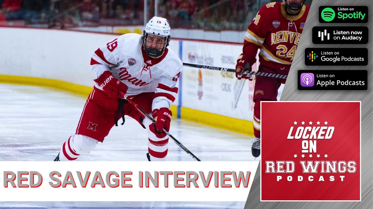 Interview with Detroit Red Wings Prospect Red Savage! - YouTube