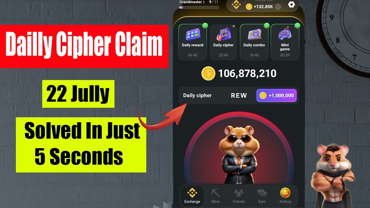 22 July Hamster Kombat Daily Cipher Codes | Daily Cipher Hamster Kombat ...