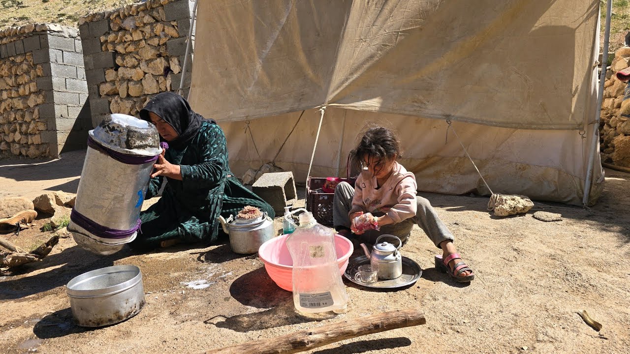 Shaukat's Efforts to Wash Clothes and Do Housework in the Mountains ...