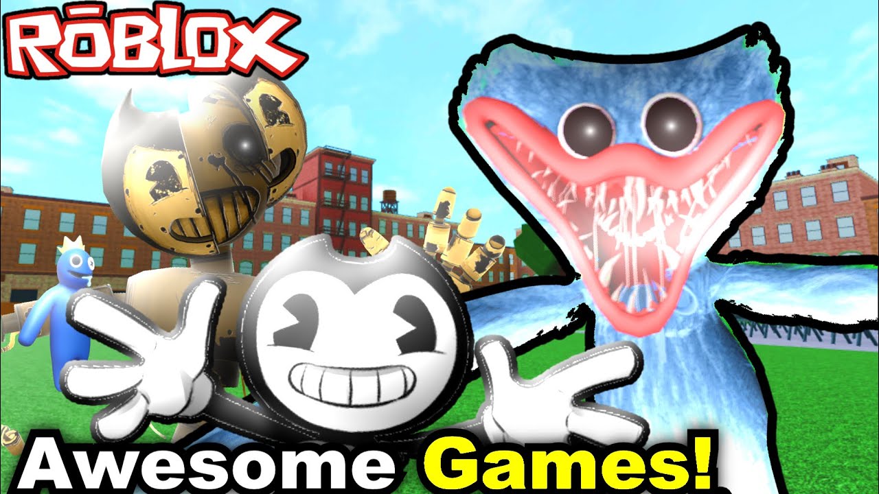 Bendy and Huggy Wuggy's Awesome Games! (BATIM Roblox Compilation) - YouTube