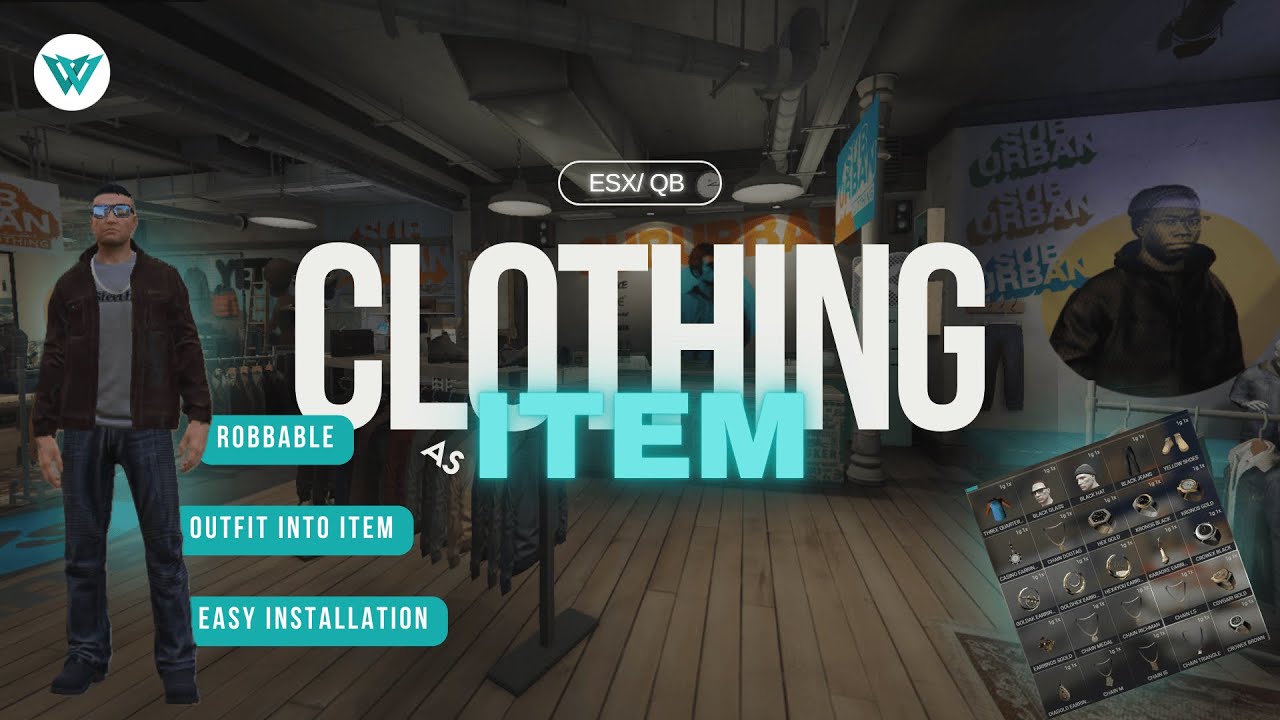 [ESX/QBCore] Clothing as an item Fivem Script by FWB Studio (fs ...