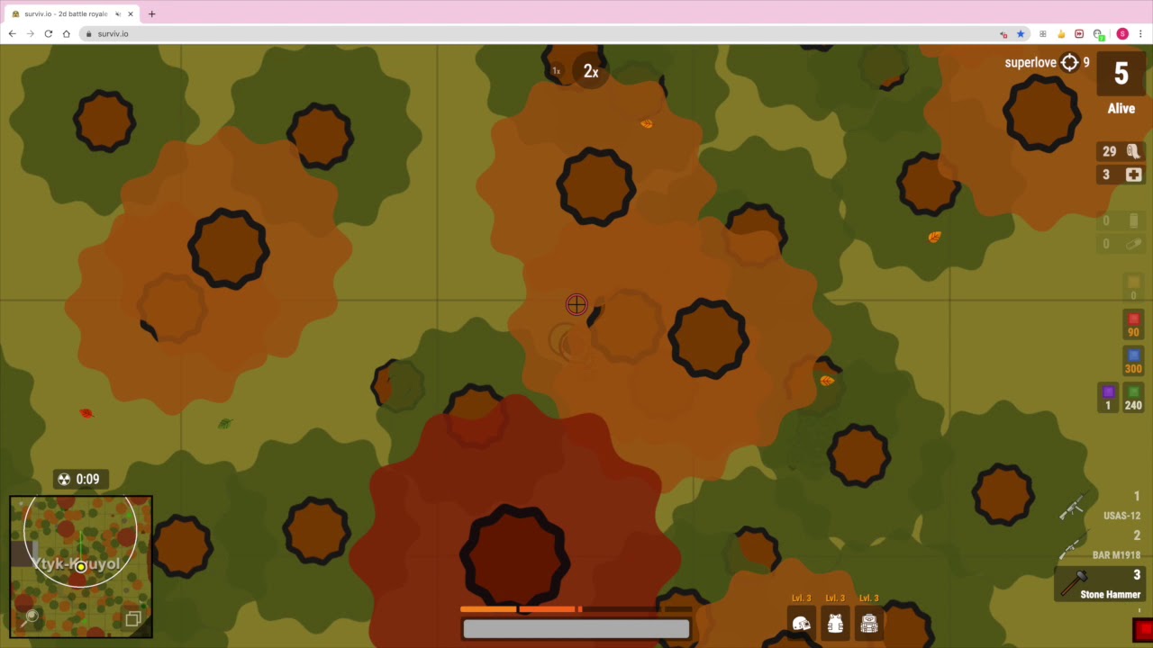 Surviv.io - Dual USAS-12 in Woods Mode - Woods Highlights - YouTube