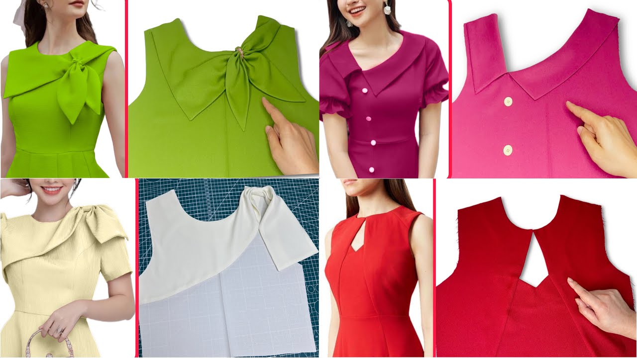 4 different types neck design cutting and stitching easy method for ...