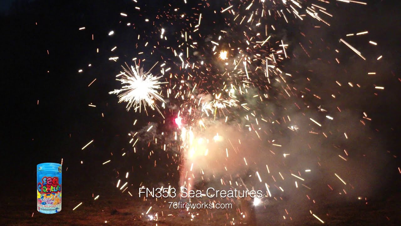 Sea Creatures Fireworks - YouTube