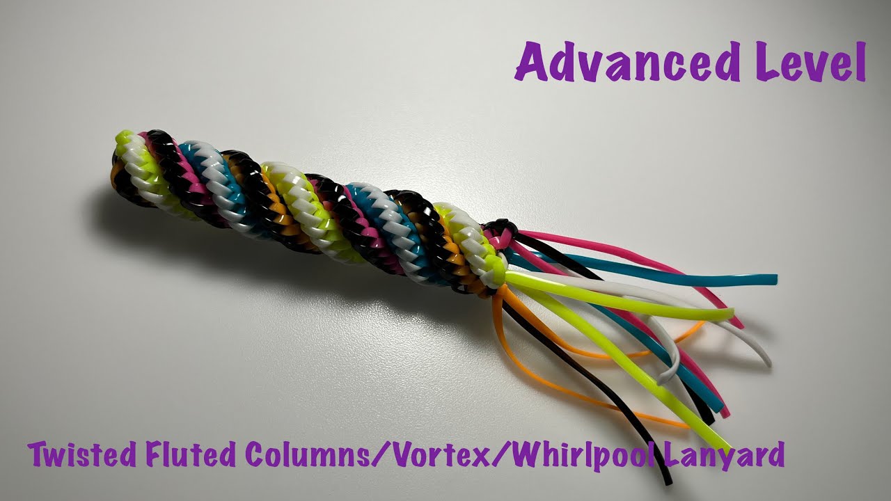 How to Make the Twisted Fluted Columns/Vortex/Whirlpool Lanyard ...