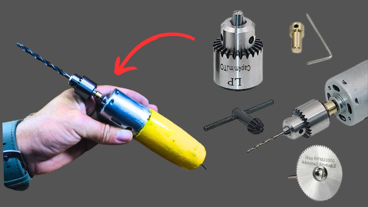 How to make Drill Machine at Home with Dc Motor || Diy power mini drill ...