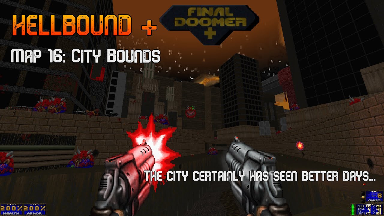 GZDoom | Hellbound + Final Doomer | Map 16: City Bounds - YouTube