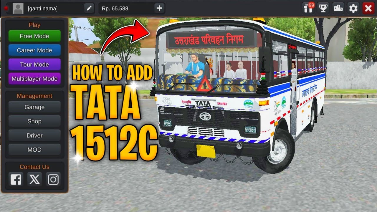How To Add UTC Tata ACGL 1512C Bus Mod In Bussid | UTC Tata Bus Mod ...