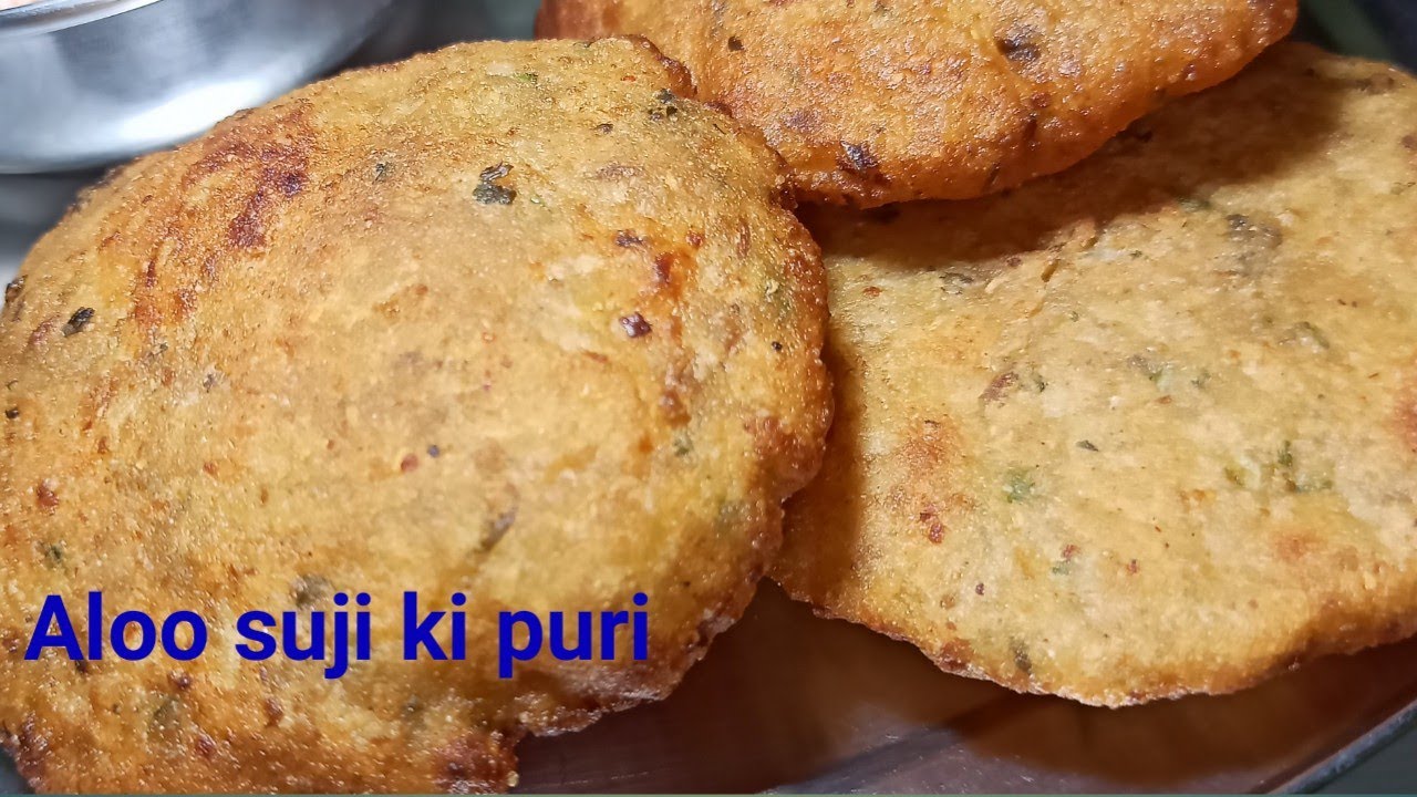 सूजी-आलू की पूरी|Suji Aloo ki poori|Semolina/Rava ki puri|Puri recipe ...