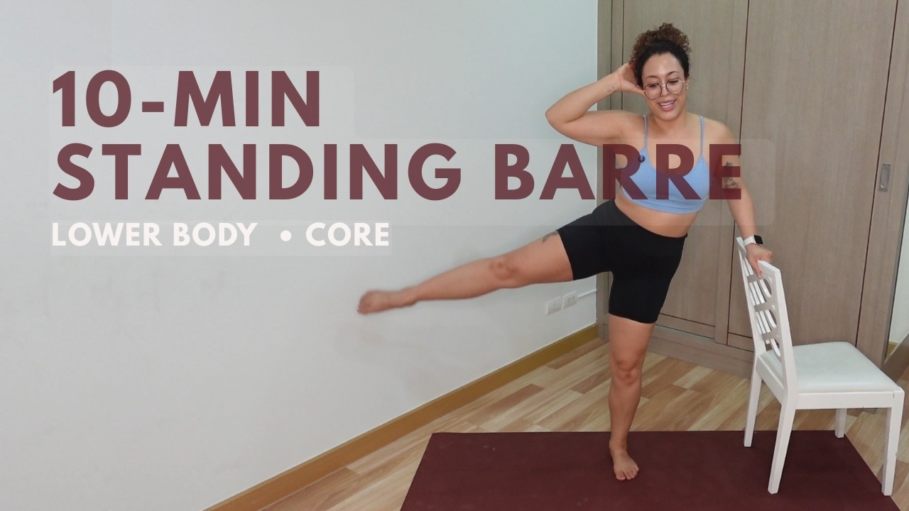 10 MIN Standing Barre Workout | No Equipment, Lower Body + Core - YouTube
