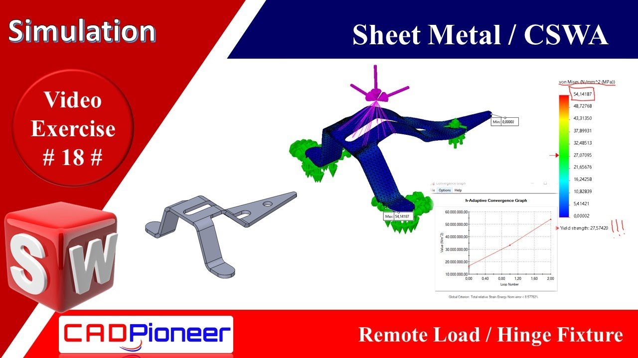 SolidWorks Simulation / Sheet Metal 02 / CSWA-SI - YouTube