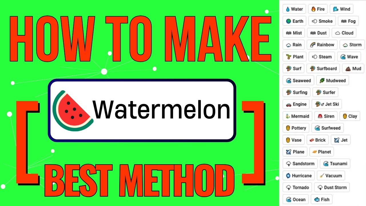 How to Make Watermelon in Infinity Craft (Infinite Craft l Infinite Craft Speedrun l Neal.fun ...