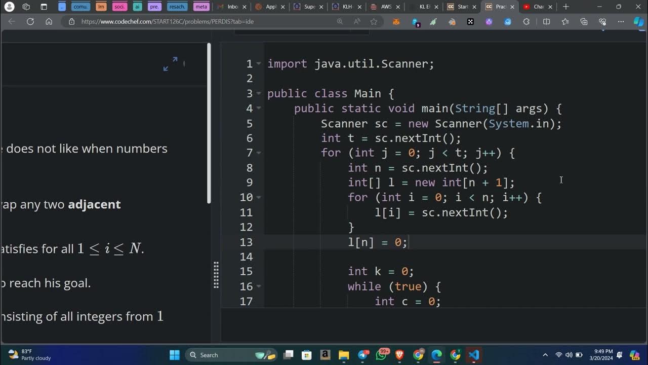 Codechef Starters 126 C Permutation Disturbance - YouTube