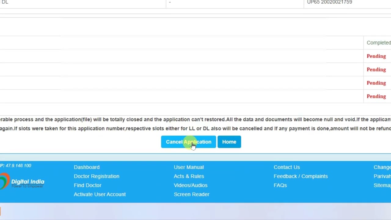 How To Cancel Driving License Application Cancel LL DL Application Form how-to-cancel-driving-license-application-cancel-ll-dl-application-form