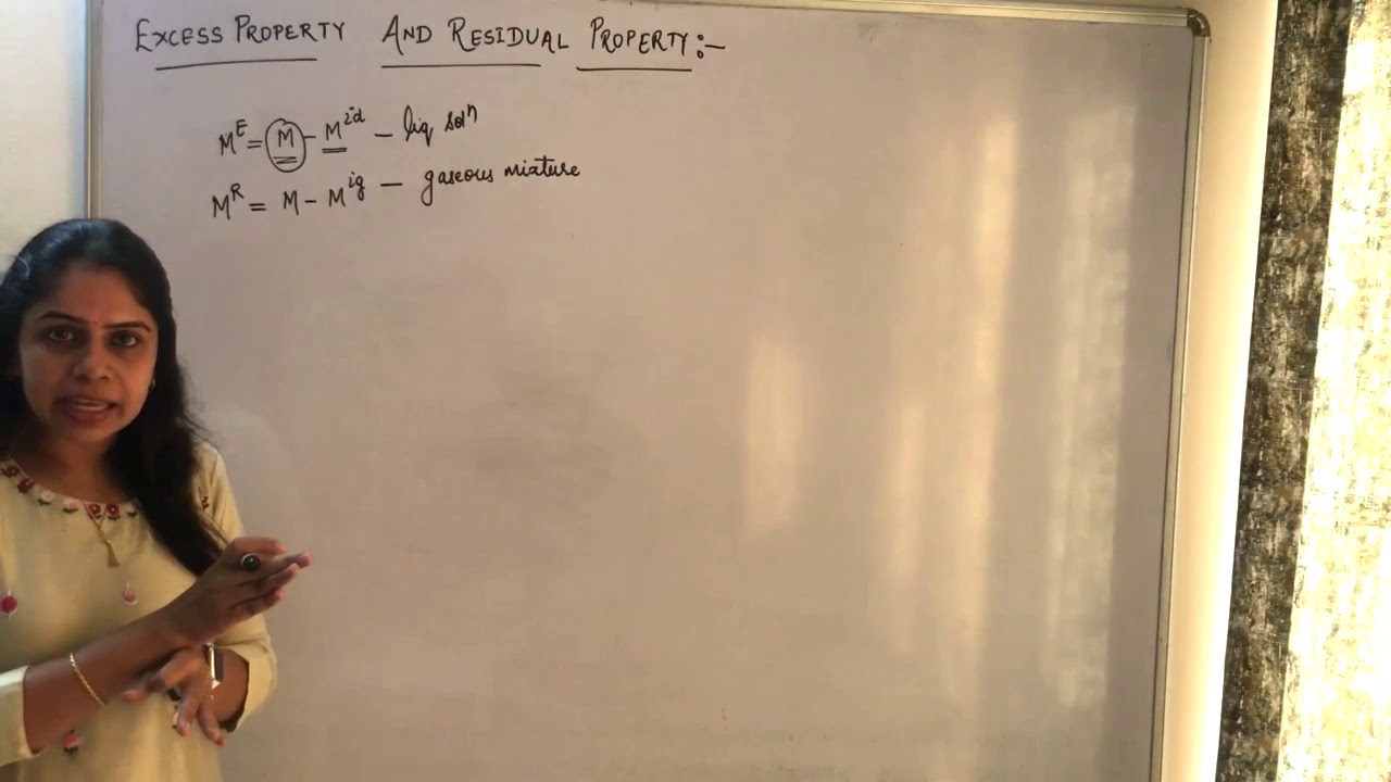 Excess Property Part -I( solution chemical engineering thermodynamic ...