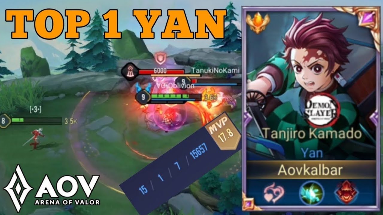AOV TOP 1 YAN GAMEPLAY|melihat permainan TOP 1 YAN pro player emang ...