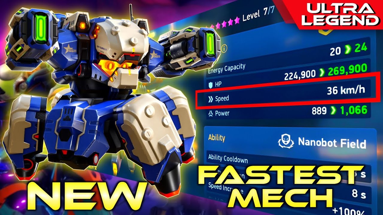 [NEW] Fastest Mech🔥 VORTEX 36km/h Speed 😳 Mech Arena - YouTube