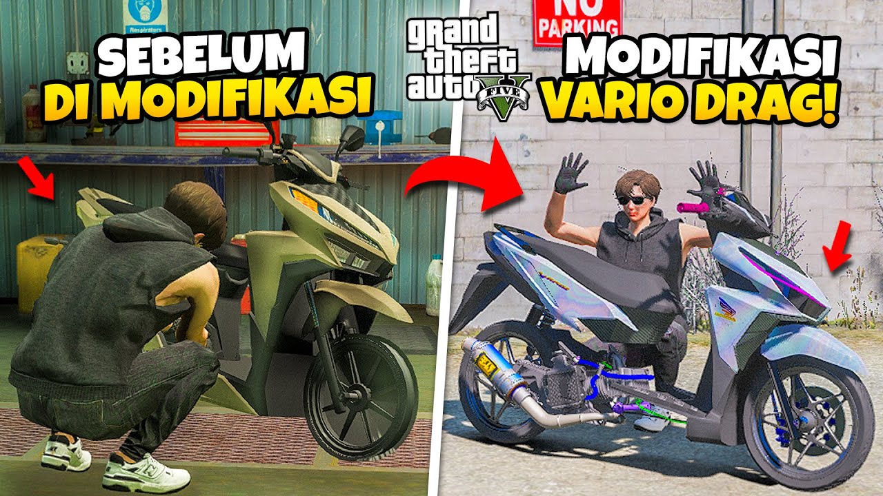 Aku Modifikasi Motor VARIO DRAG Langka Untuk Ikut Balapan DRAG di Los ...