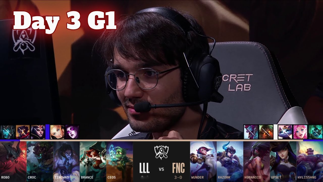 LLL vs FNC | Day 3 LoL Worlds 2022 Play-Ins | LOUD vs Fnatic - YouTube