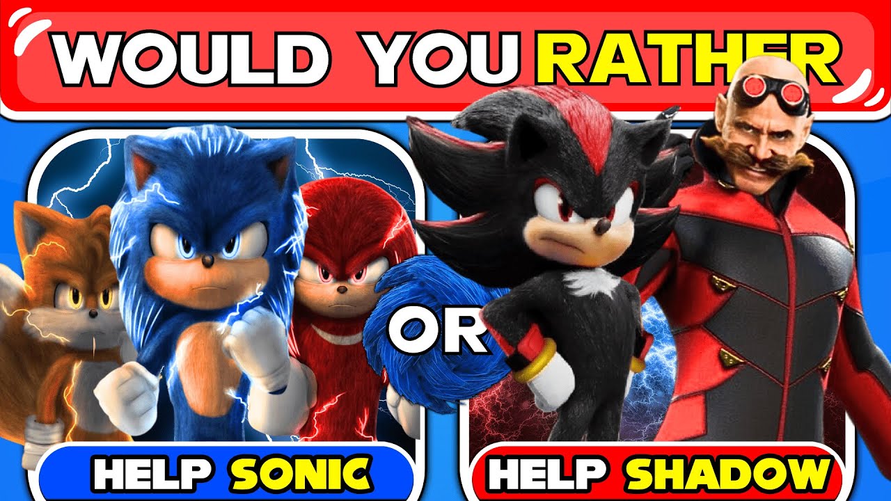 Would You Rather - SONIC 3 The Hedgehog! 🦔🔵⚡️ | Sonic 3 Mega Quiz - YouTube