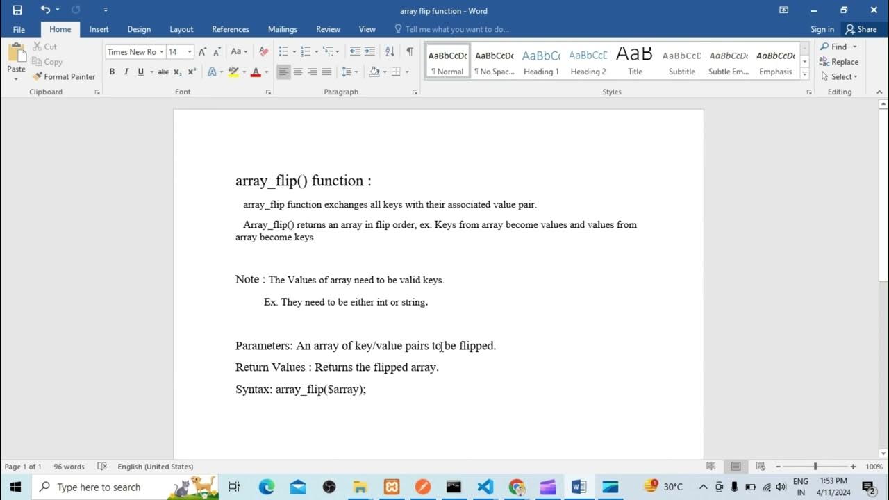 php array flip function. - YouTube