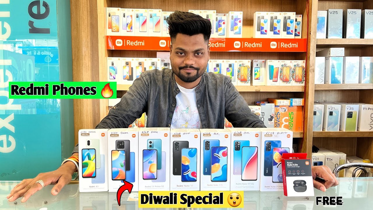 Redmi Phones Under 10k, 15k, & 20k | In a offline shop | Diwali special ...
