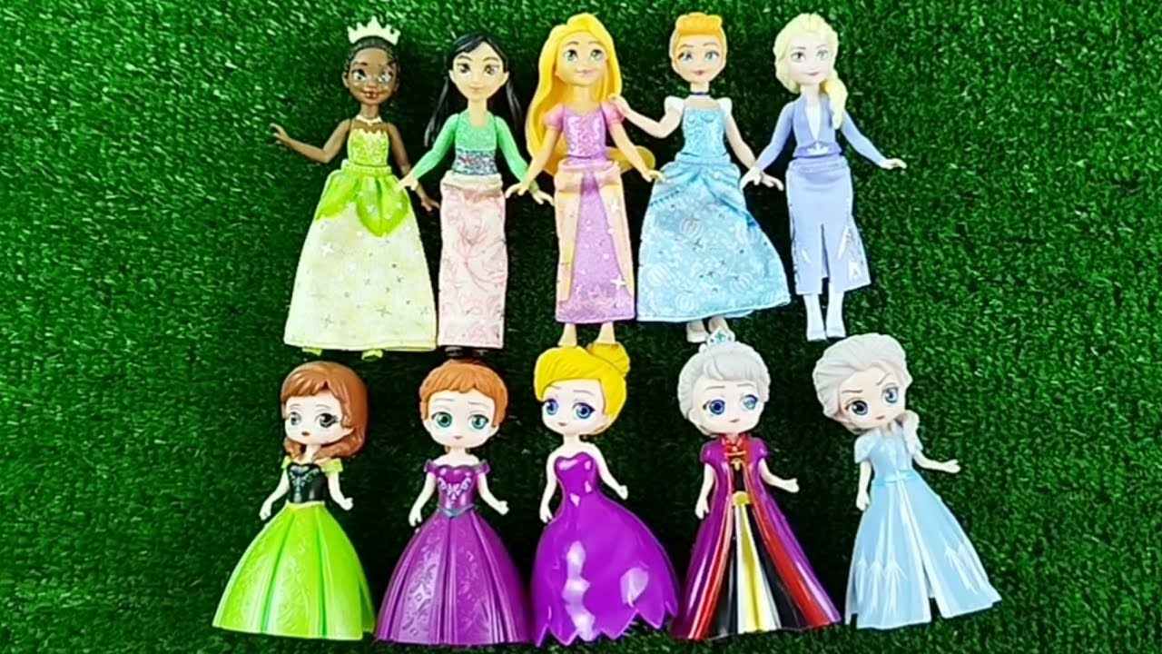 ASMR Unboxing Mattel Disney Princess Spin & Reveal Surprise Dolls ...