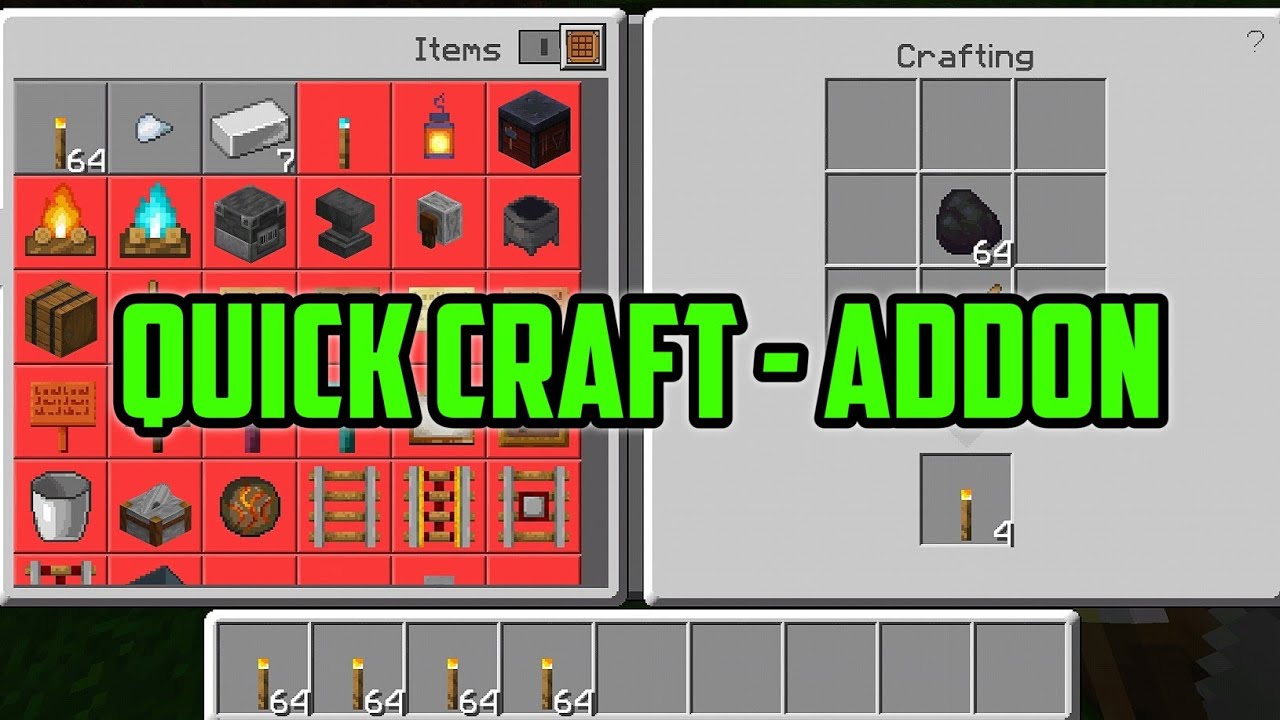 Quick Craft Addon - Minecraft PE (Showcase) - YouTube