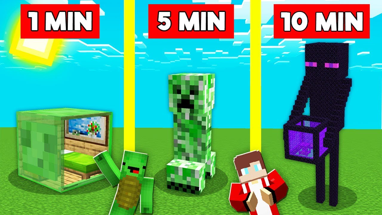 MONSTER HOUSE BUILD BATTLE CHALLENGE In Minecraft - NOOB VS PRO ...