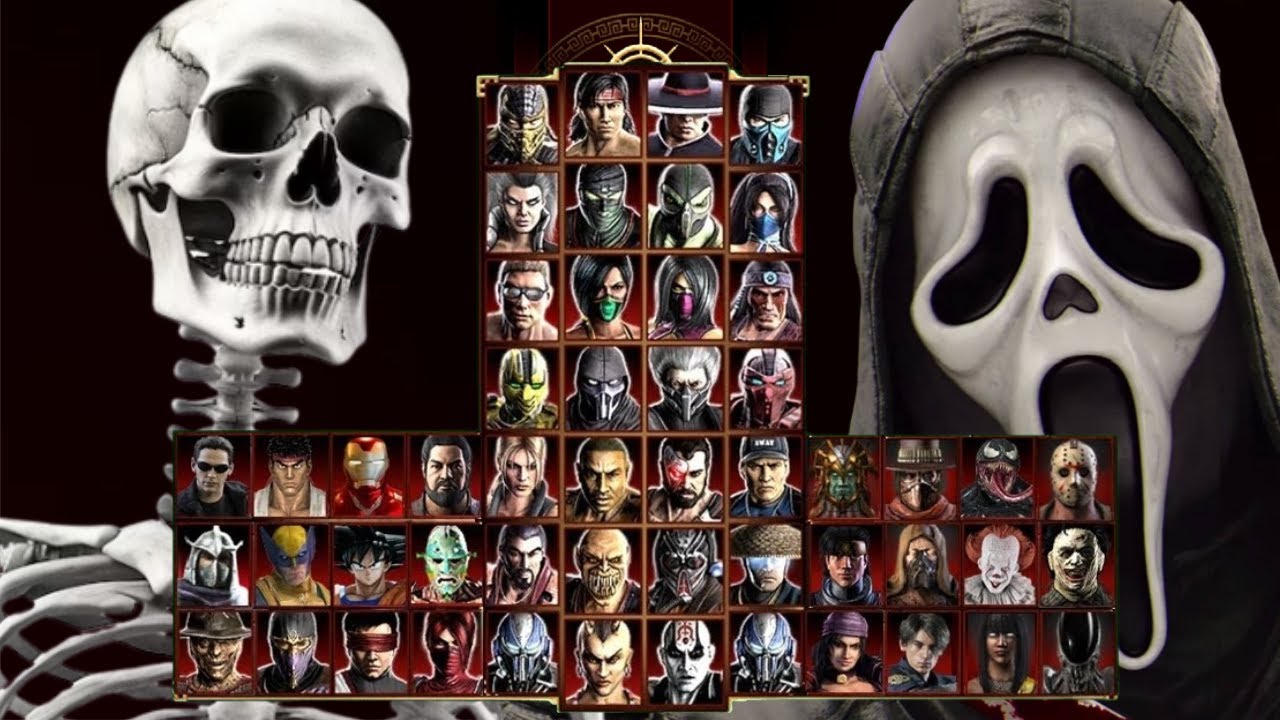 Mortal Kombat 9 - SKELETON & GHOSTFACE - Expert Tag Ladder - Gameplay ...