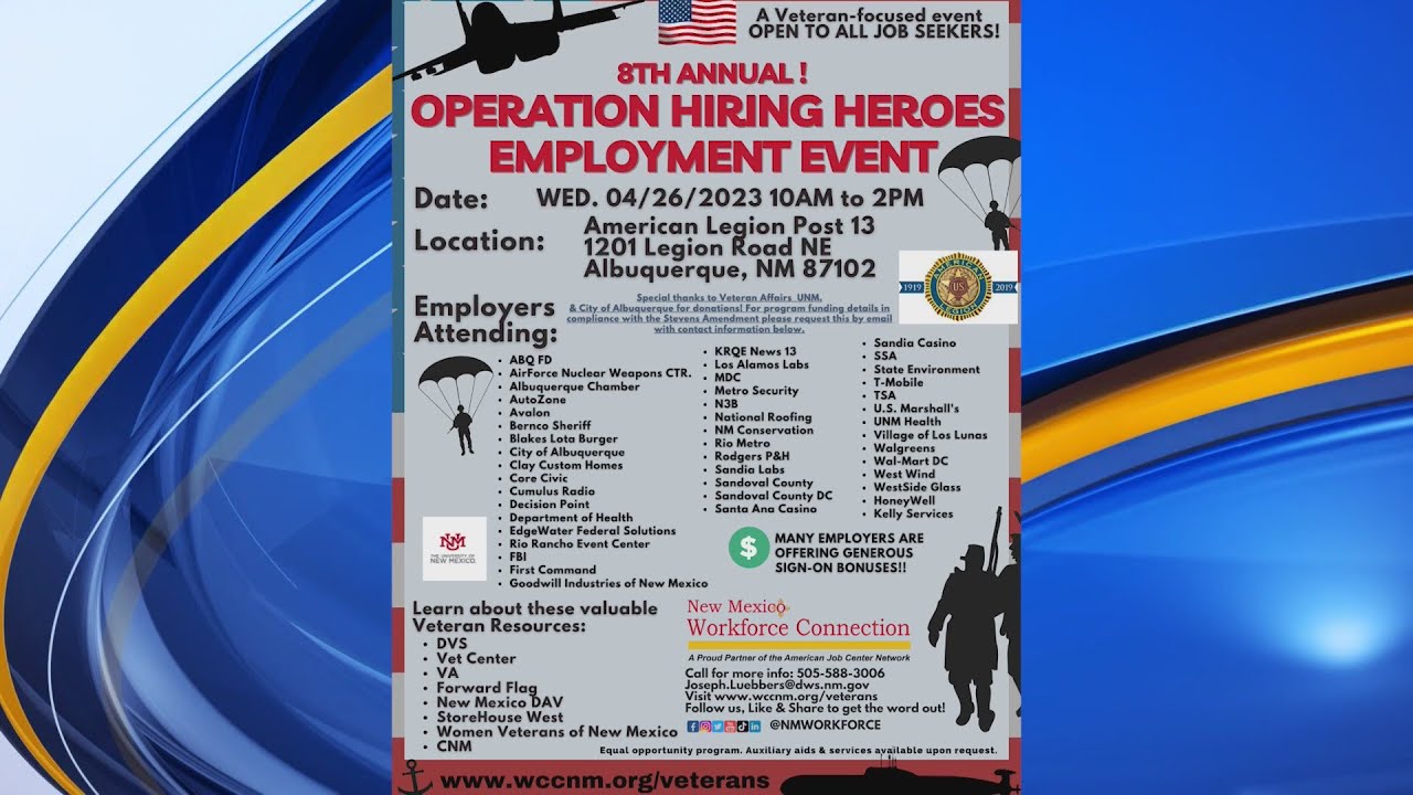 New Mexico Workforce Connection hosts 'Hiring Heroes Employment Event ...